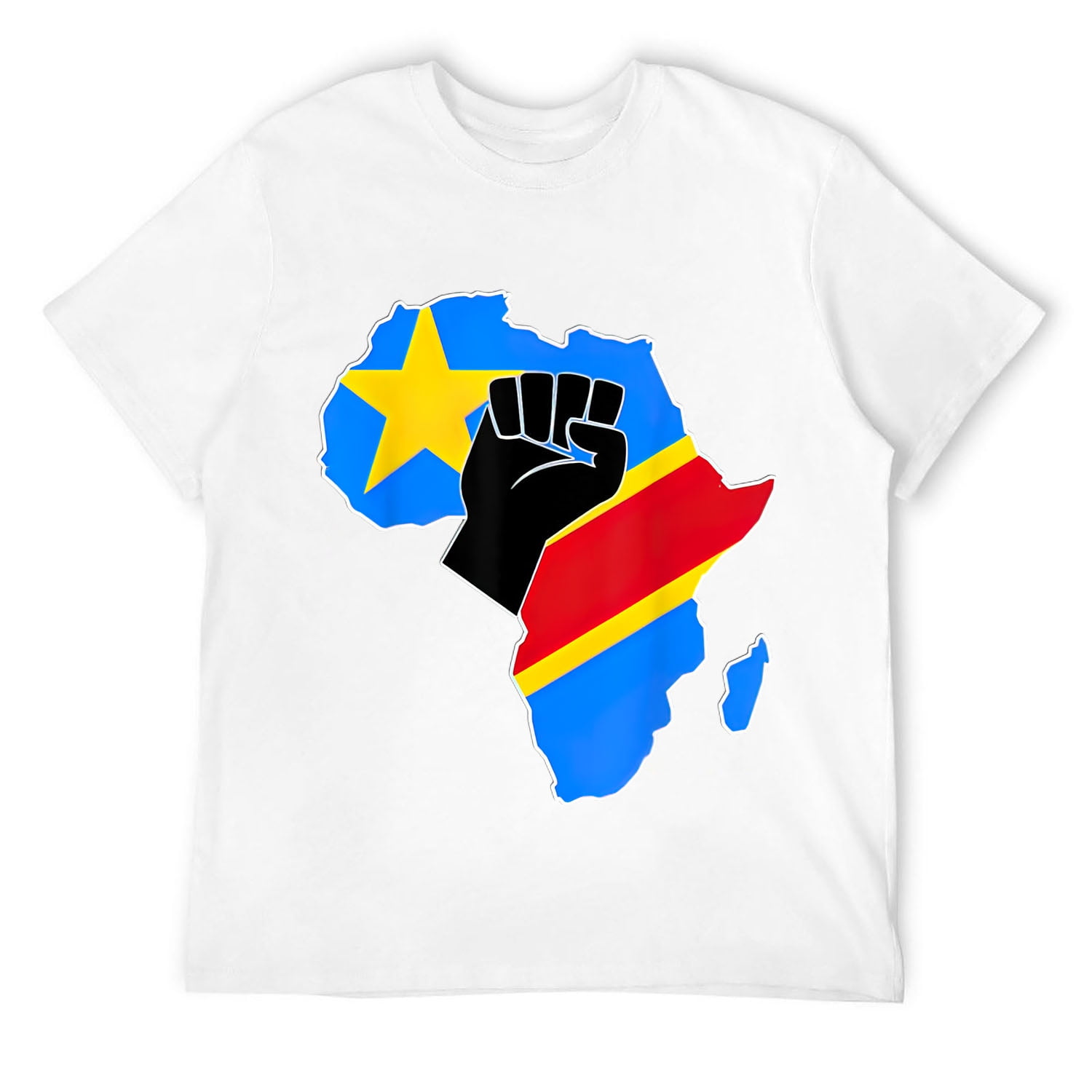 Love Democratic Republic Of Congo DRC RDC Flag In Africa Map T-Shirt ...