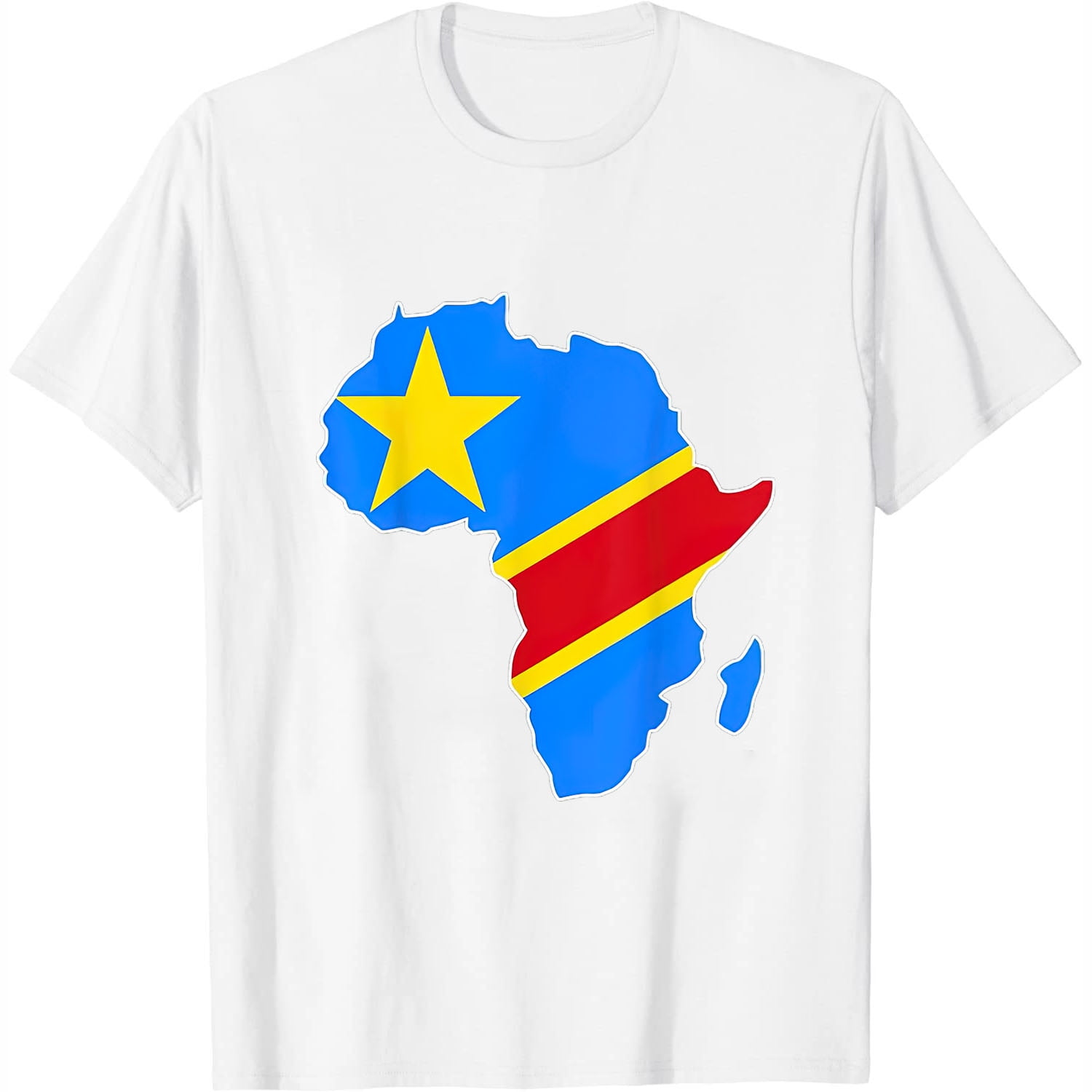 Love Democratic Republic of Congo RDC DRC Flag Africa Map Womens T ...