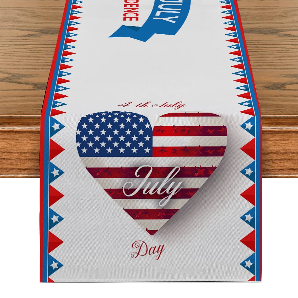 Love Dining Table Runners for Parties Independence Day Dinning Table ...