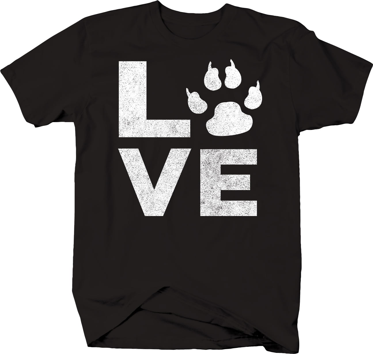 Love Dog Cat Paw Print Adopt Rescue Friend Graphic Tshirts for Men ...