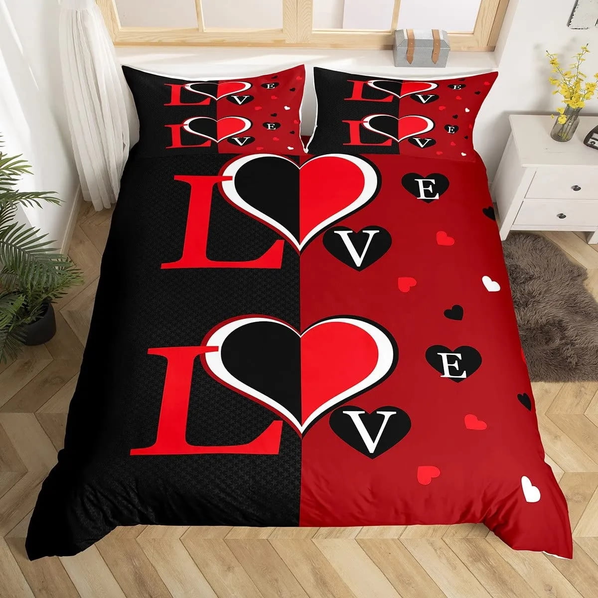 Love Duvet Cover Set Heart Shaped Bedding Sets Love Heart Comforter ...