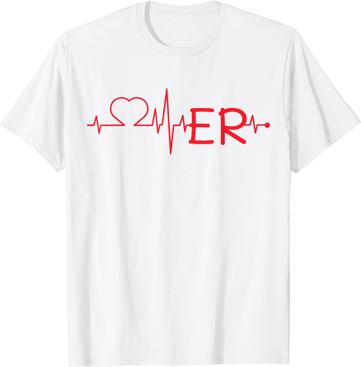 Love ER Heartbeat doctor nurse hospice workers T-Shirt - Walmart.com
