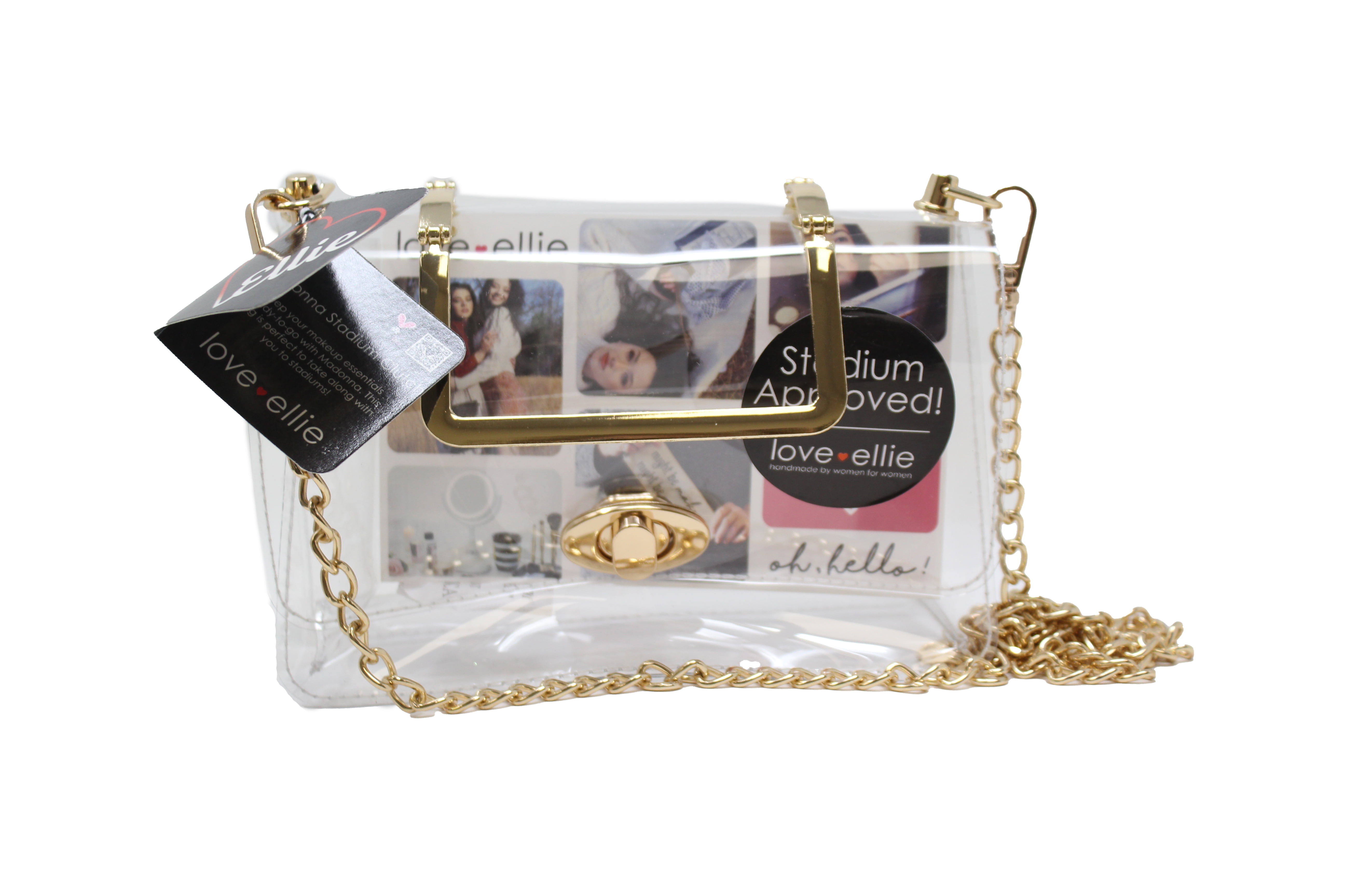 Love, Ellie Madonna Plastic Crossbody or Shoulder Stadium Bag with ...
