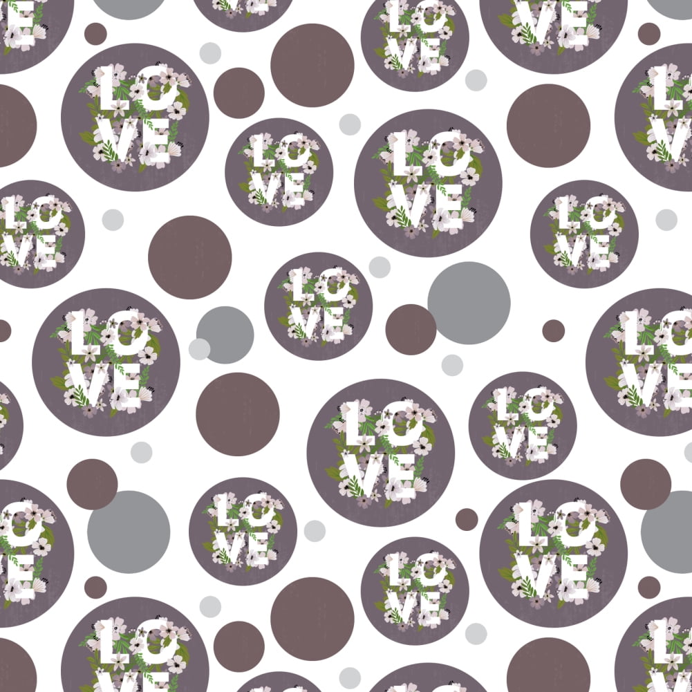 Love Entwined Flowers Wedding Bridal Shower Premium Gift Wrap Wrapping ...