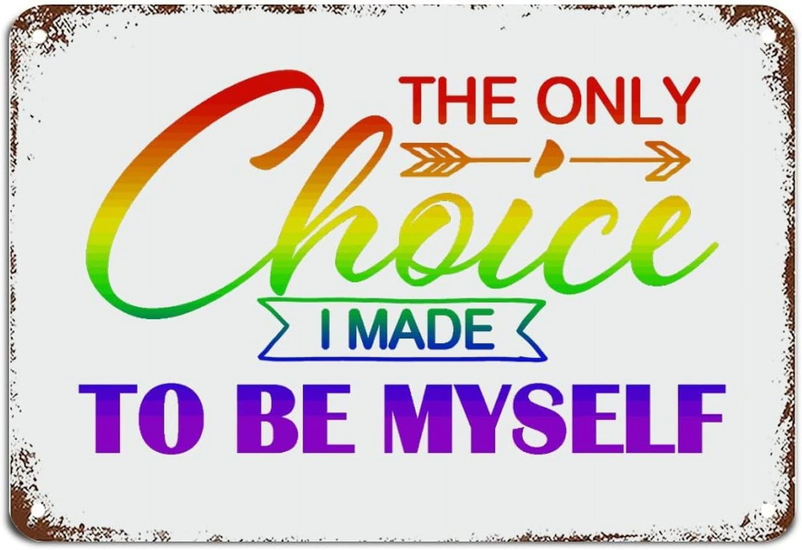 Love Equalityity Rights LGBTQ Rainbow Metal Tin Sign The Only Choice I ...