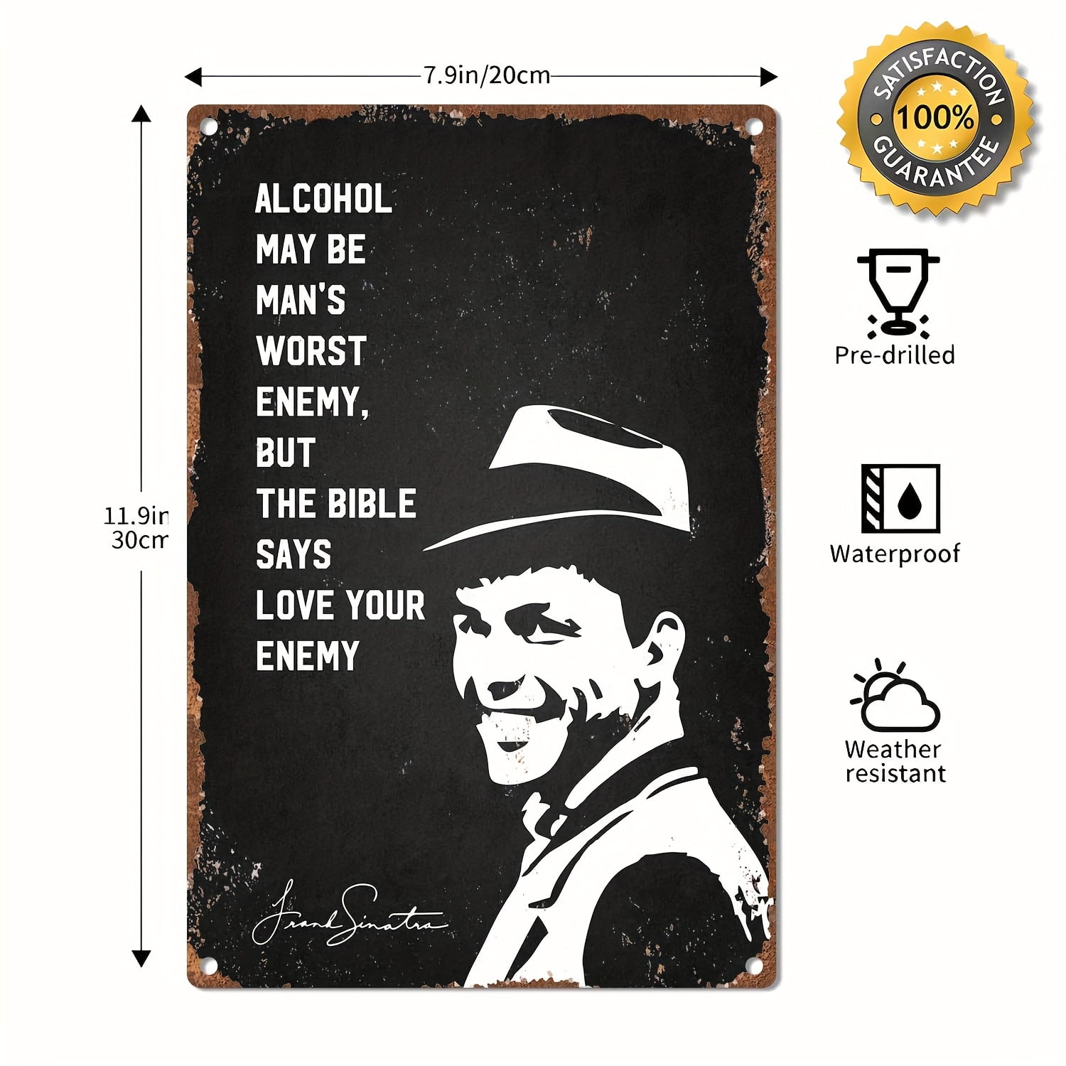 Love Even Your Enemies.Retro Metal Tin Sign Vintage Sign Rustic Style ...