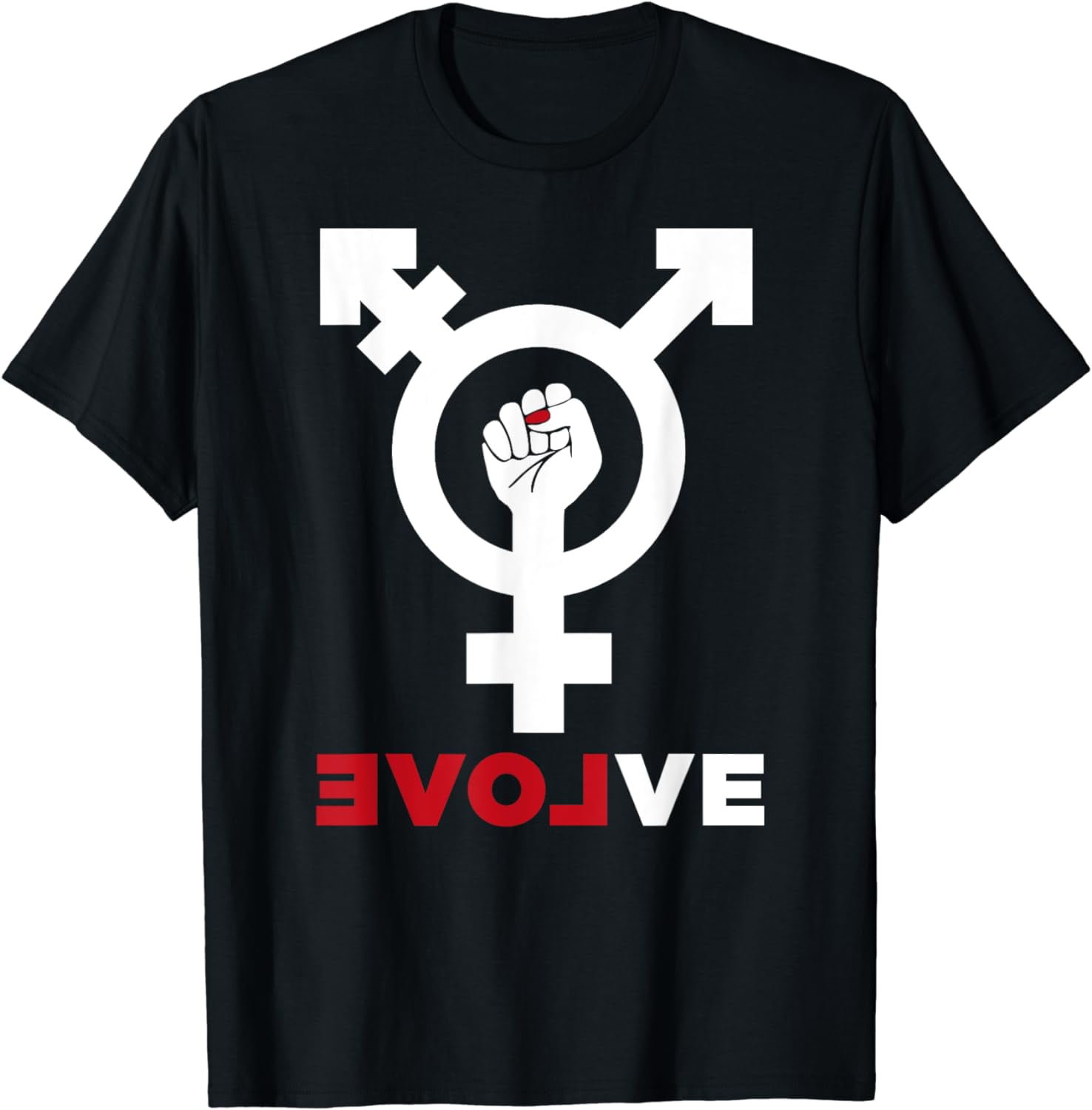 Love Evolve - male female transgender t-shirt for LGBTQ - Walmart.com