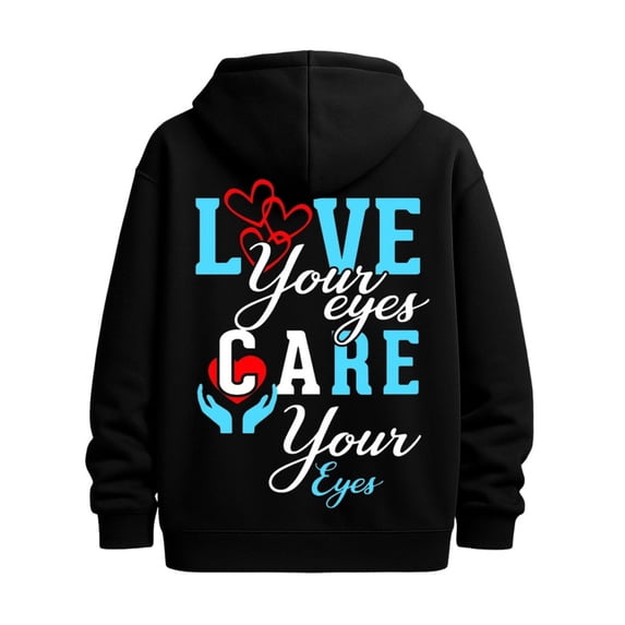 Love Your Eyes hoodies & sweatshirt for men sweater hoodie black Casual ...