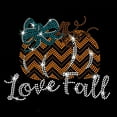 Love Fall Pumpkin Iron-on Rhinestone and Rhinestud Transfer by JCS ...