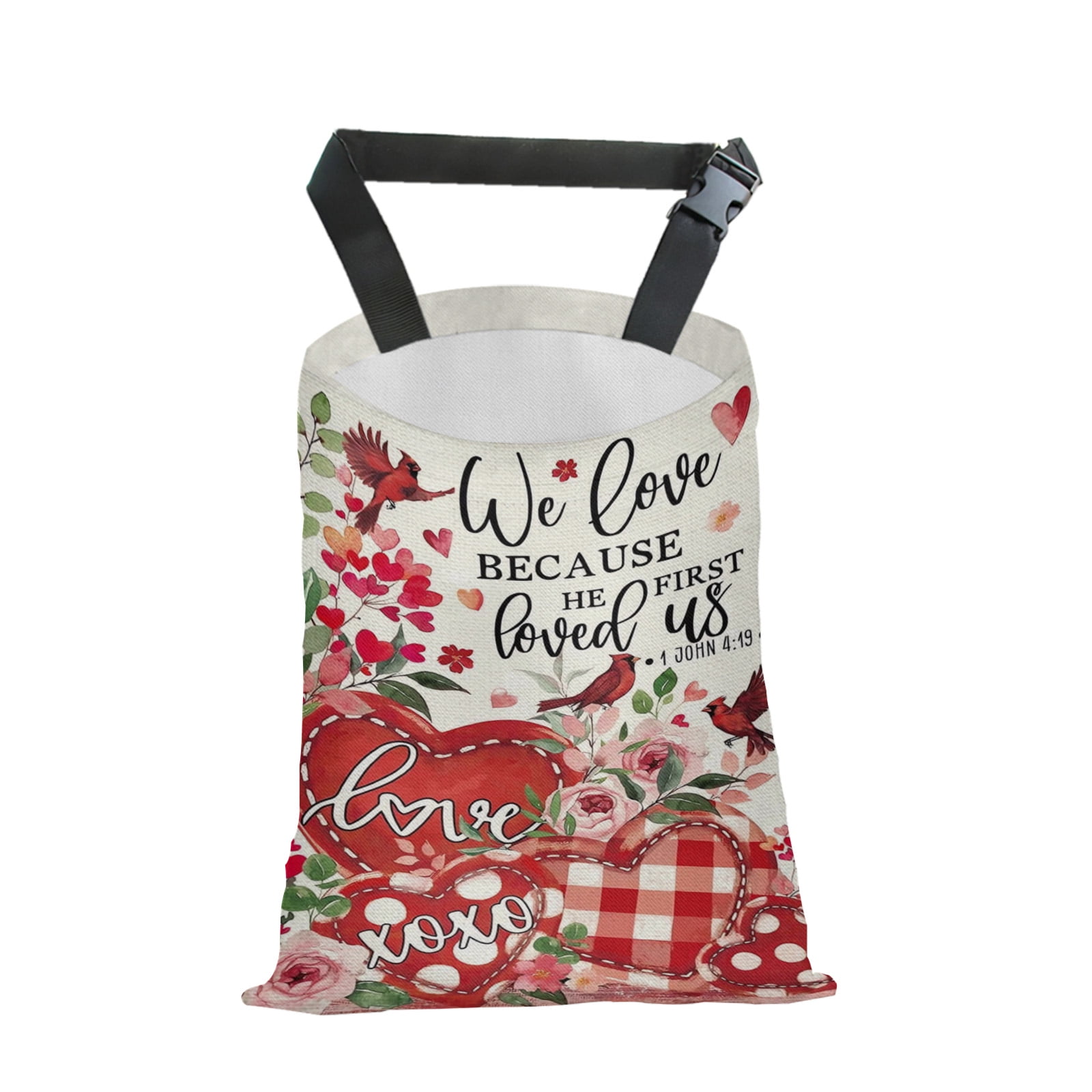 We Love Because He First Loved us Car Trash Bag Hanging No Snap Small ...