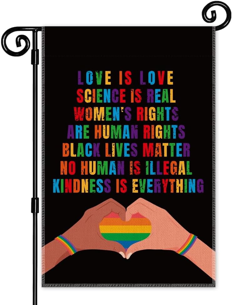 Love is Love Garden Flag, Double Sided Yard Outdoor Farmhouse Lawn ...