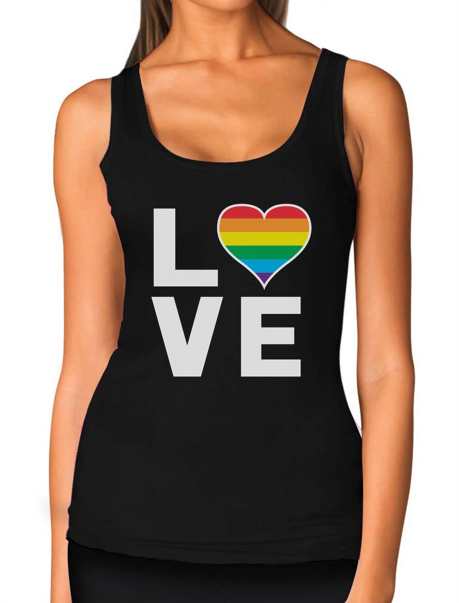 Love is Love Gay Pride Tank Top for Women - LGBTQ Gifts - Rainbow Flag ...