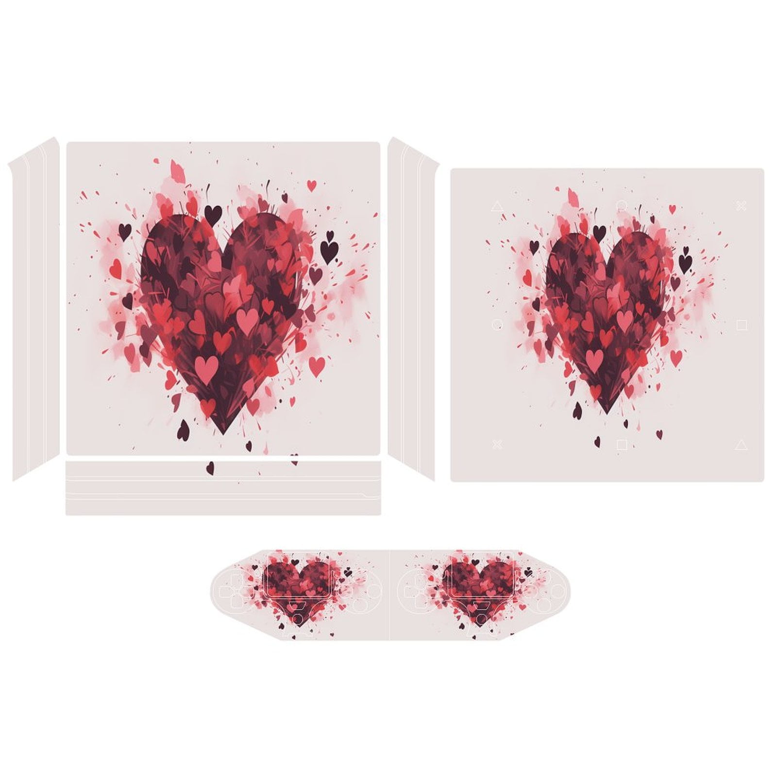 Love, Geometry PS4 Pro/PS4 Slim Skin Sticker For Console And Controller ...