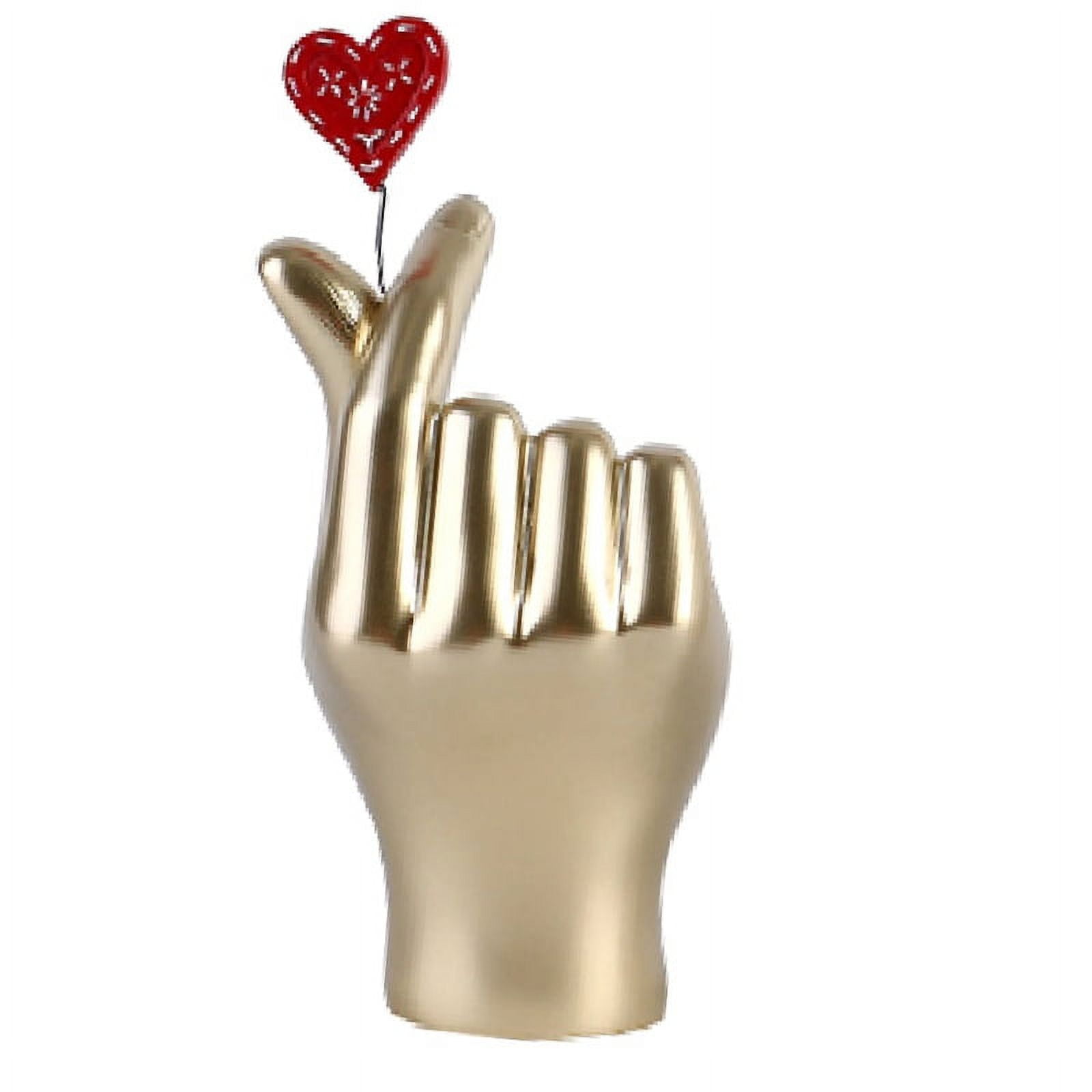 Love Gesture Single Hand Statue Gold Decorations, Modern Art Resin ...
