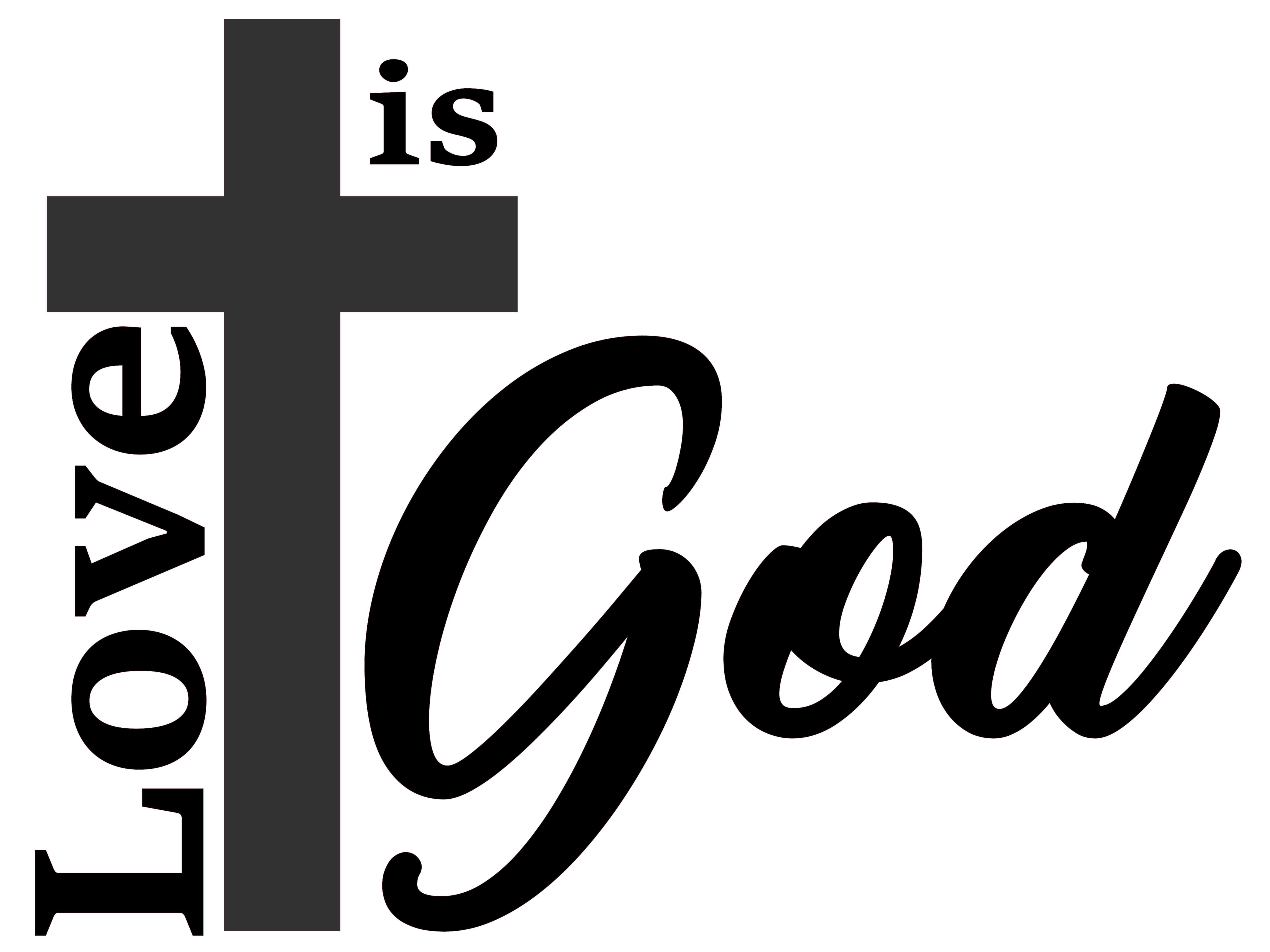 Love is God Beautiful Inspiration Quotation for Religious People Vinyl ...