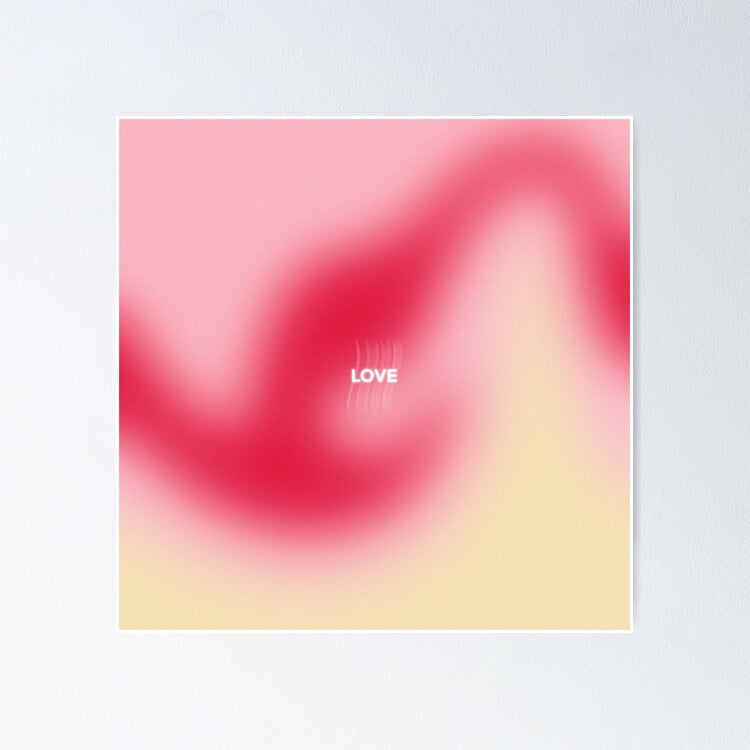 Love | Gradient Background UNFRAMED Poster, 8x12 - Walmart.com