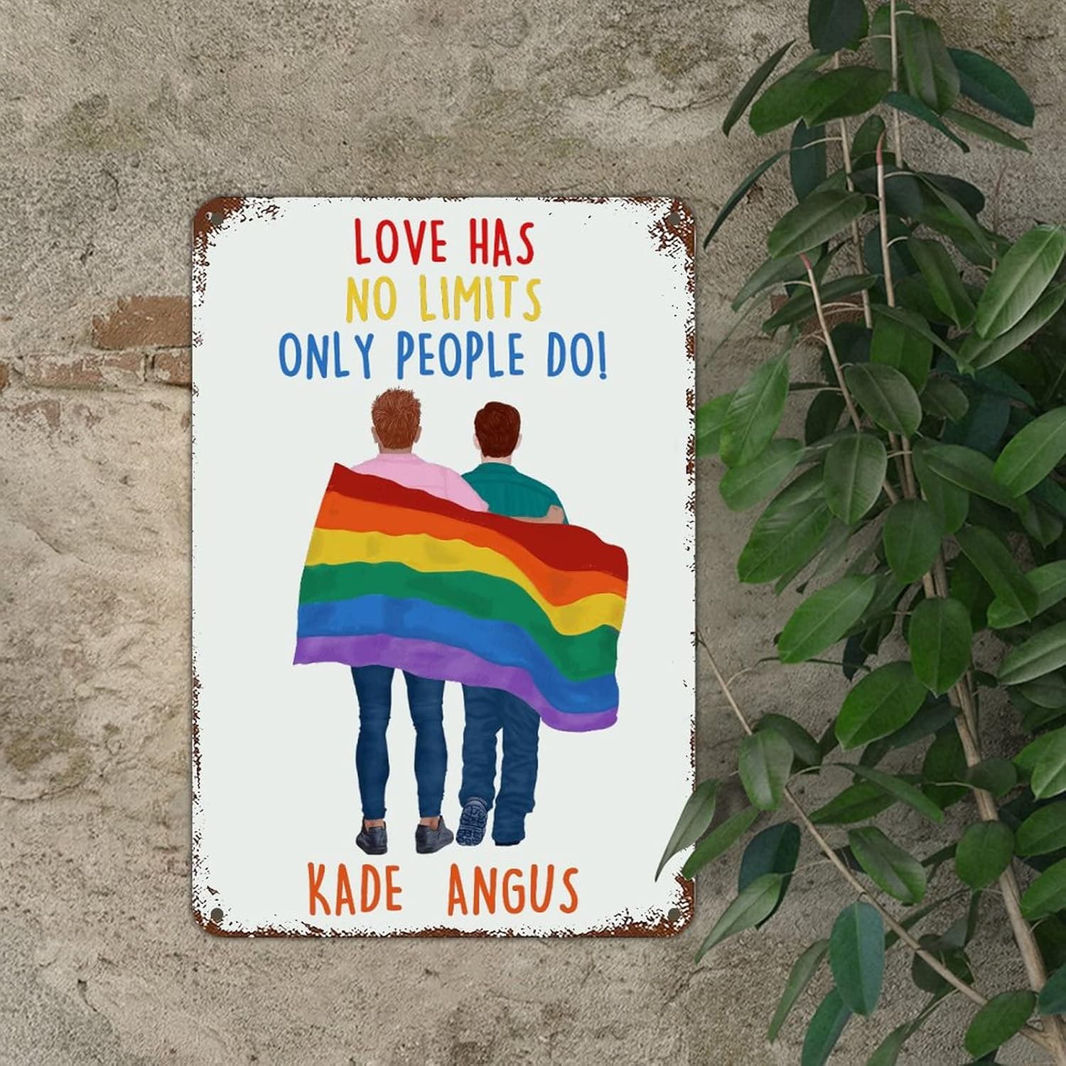 Love Has No Limits Only People Do Metal Sign Love Equalityity Rights ...