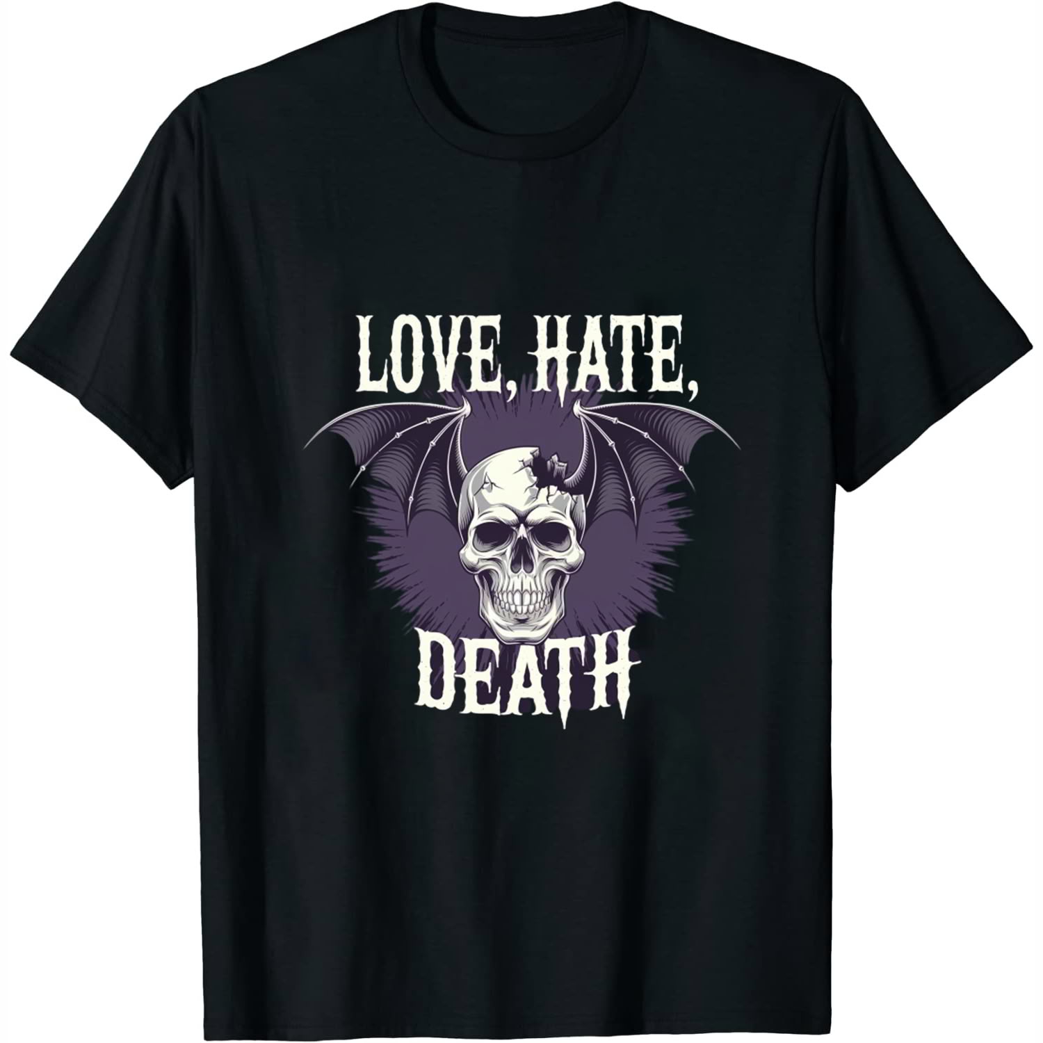 Love, Hate, Death Goat Enthusiast Gifts Vintage Halloween Grave Cool ...