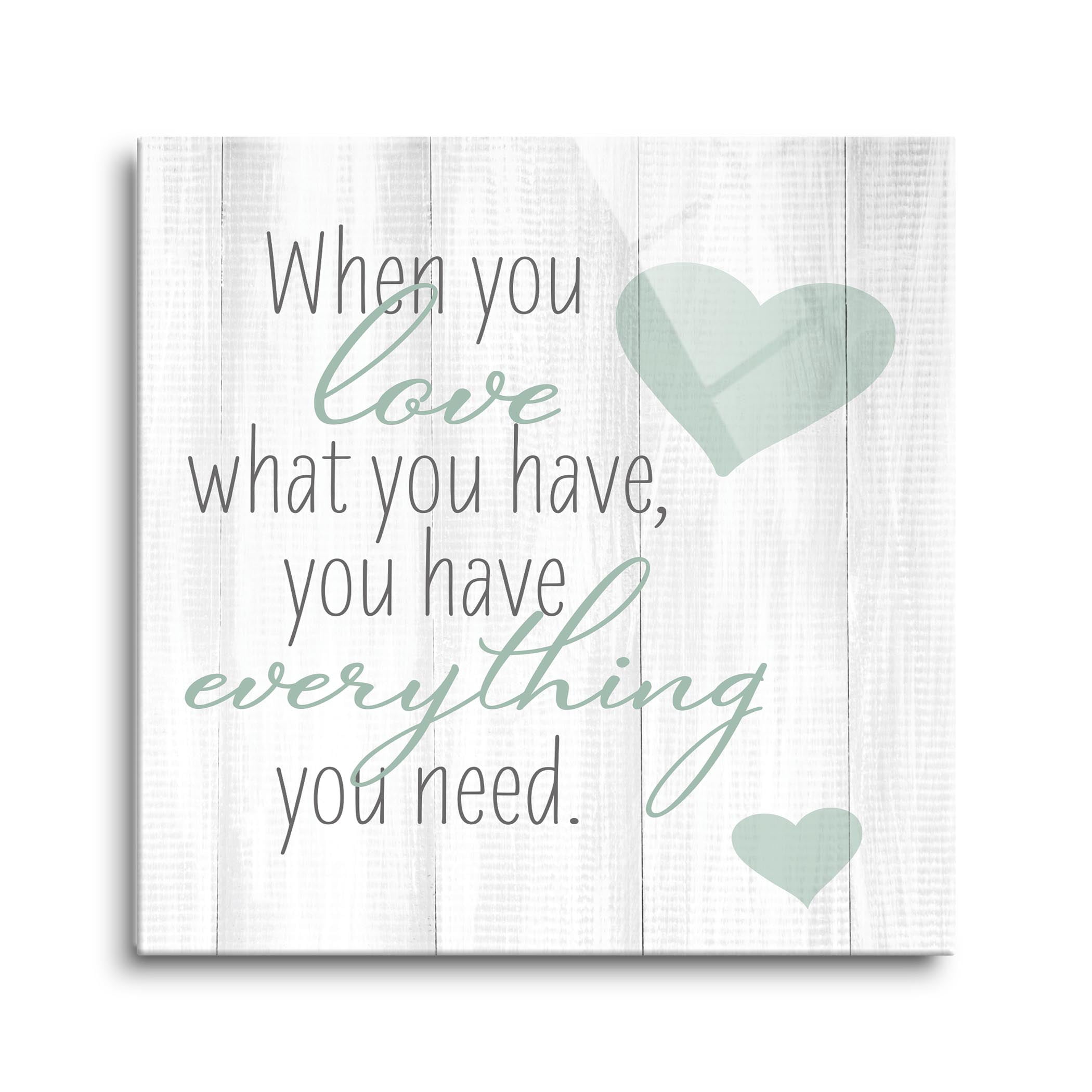 Love Have Everything White Boards Heart 24 x 24 Glass Wall Hanging Sign ...