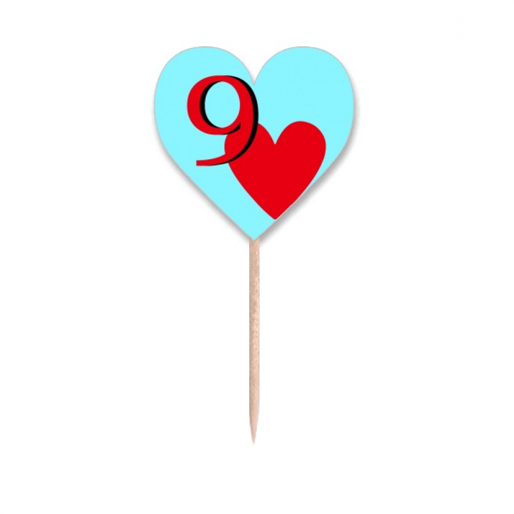 Love Heart 9 Poker Toothpick Flags Heart Lable Cupcake Picks - Walmart.com