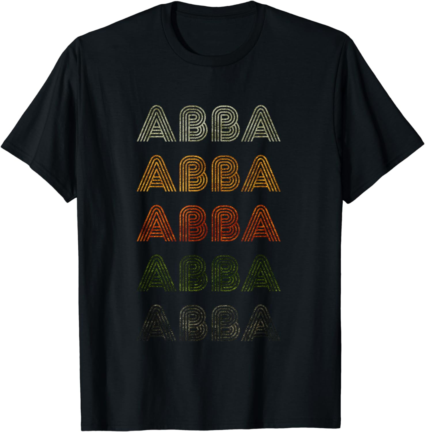 Love Heart Abba Tee Grunge Vintage Style Black Abba T-Shirt - Walmart.com