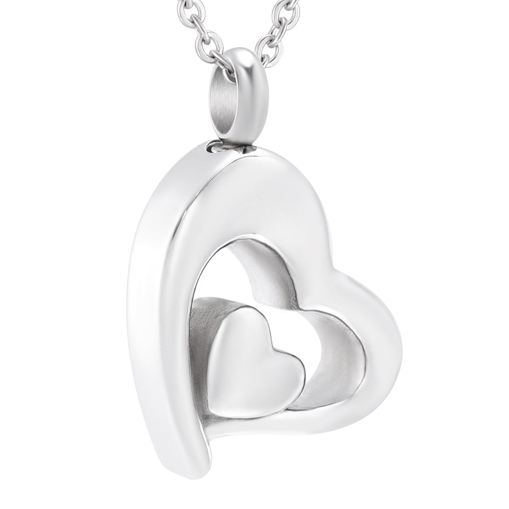 Love Heart Cremation Necklace Keepsake Ash Forever in My Heart Urn ...