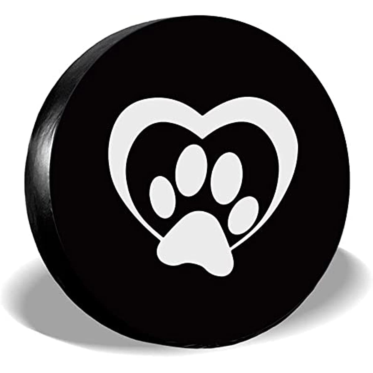 Love Heart Dog Paw Spare Tire Covers Polyester Waterproof Dust-Proof ...