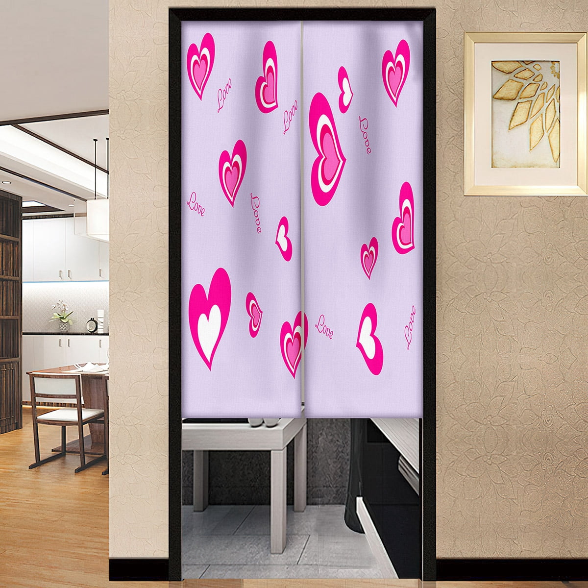 Love Heart Door Curtains Bedroom Kitchen Living Room Partition Home ...