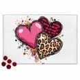 Love Heart Door Mat Pink Leopard Graffiti Non Slip Absorbent Entrance ...