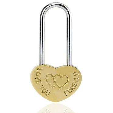 Personalized Love Lock Brass 40mm Padlock with Keys, Laser Engraved ...