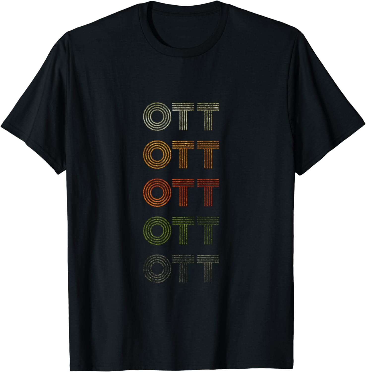 Love Heart Ott Tee Grunge Vintage Style Black Ott T-Shirt - Walmart.com