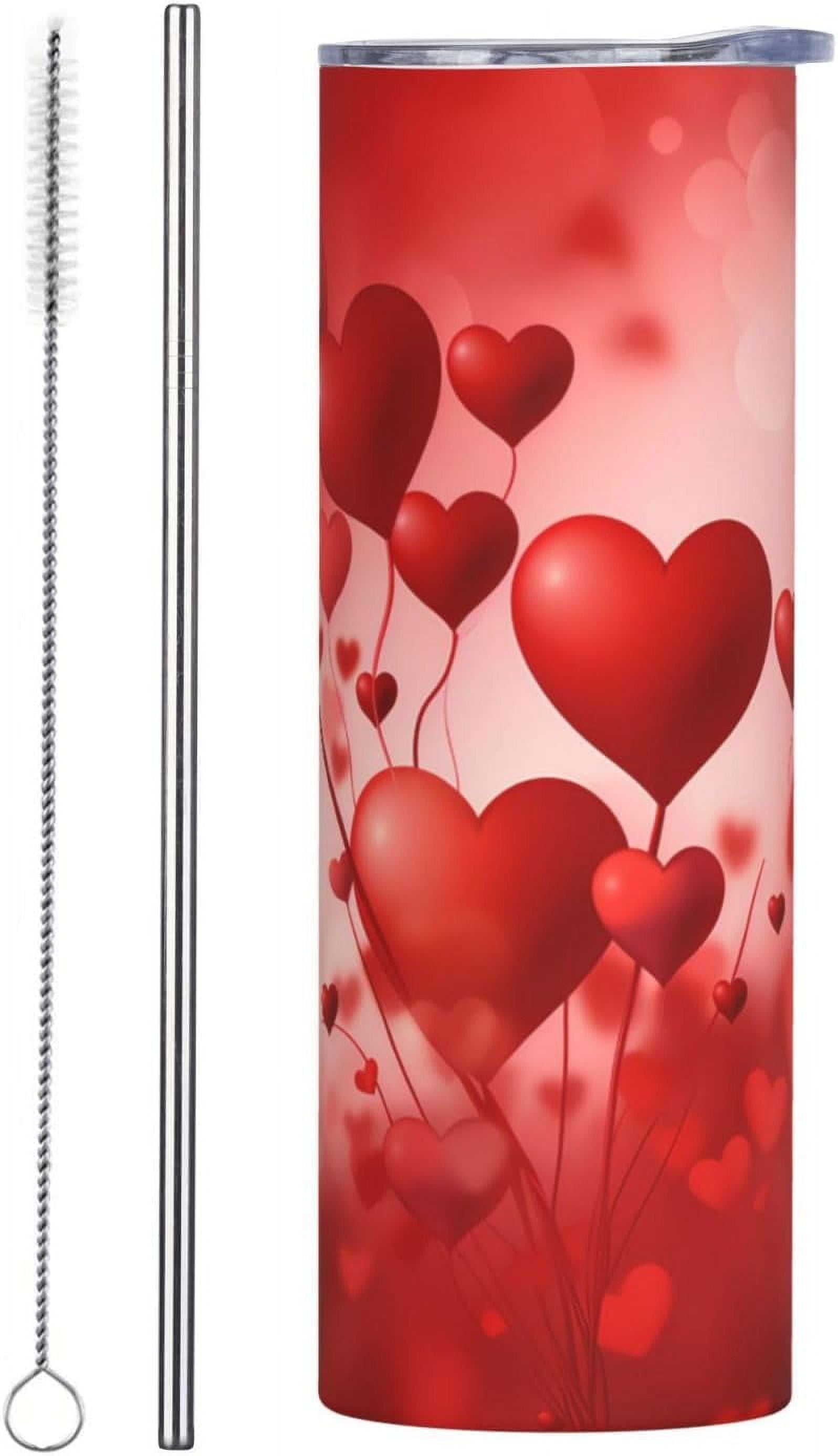 Love Heart Shape Balloon Stainless Steel Insulated Tumbler 20 OZ ...