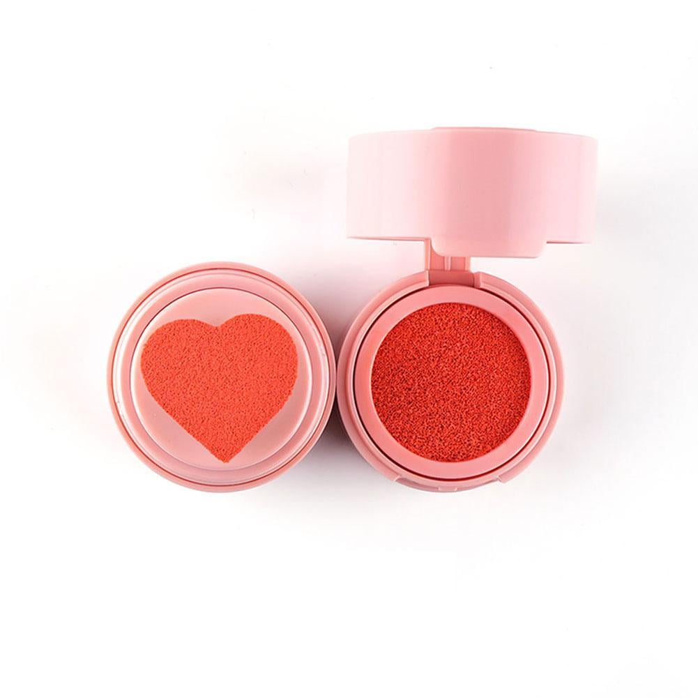 Love Heart Shape Cushion Liquid Blush Stamp Blush Cheek Rouge ...