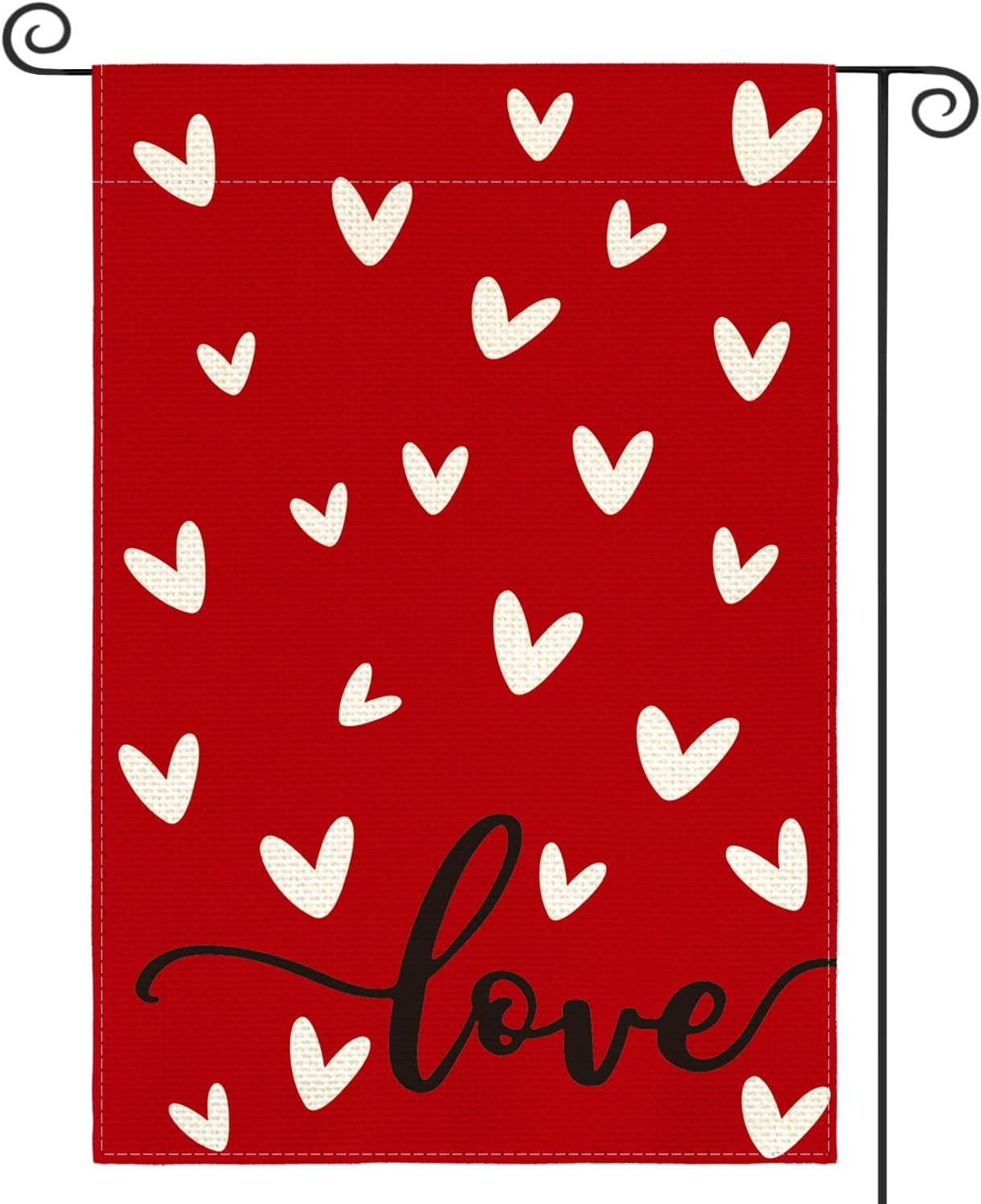 Love Heart Valentines Day Garden Flag 12x28 inch Double Sided ...