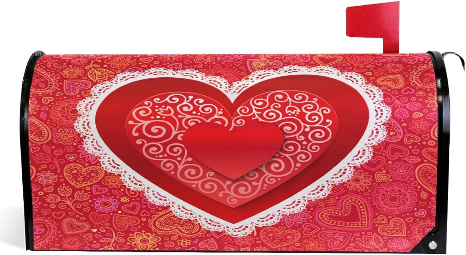 Love Heart Valentines Day Mailbox Covers Magnetic Mothers Day Mailbox ...