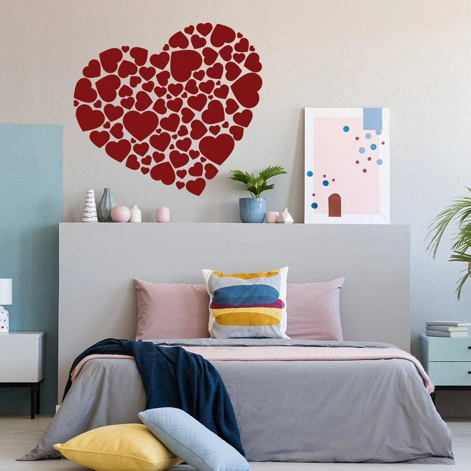Love Heart Vinyl Sticker Set - Romantic Decal Collection - Walmart.com