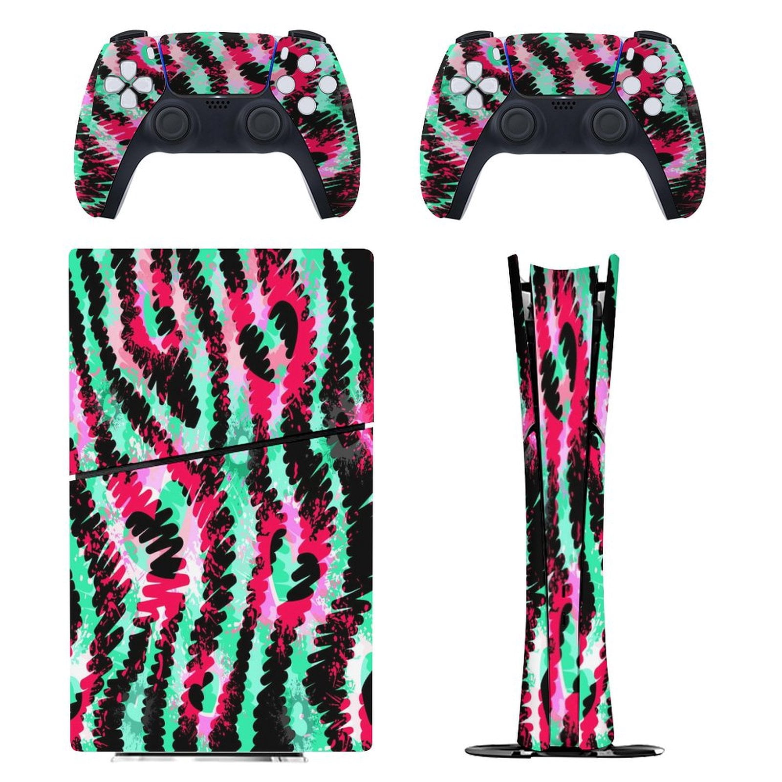 Love Heart, Zebra Print PS5/PS5 Slim Digital Disc Skin Sticker For ...