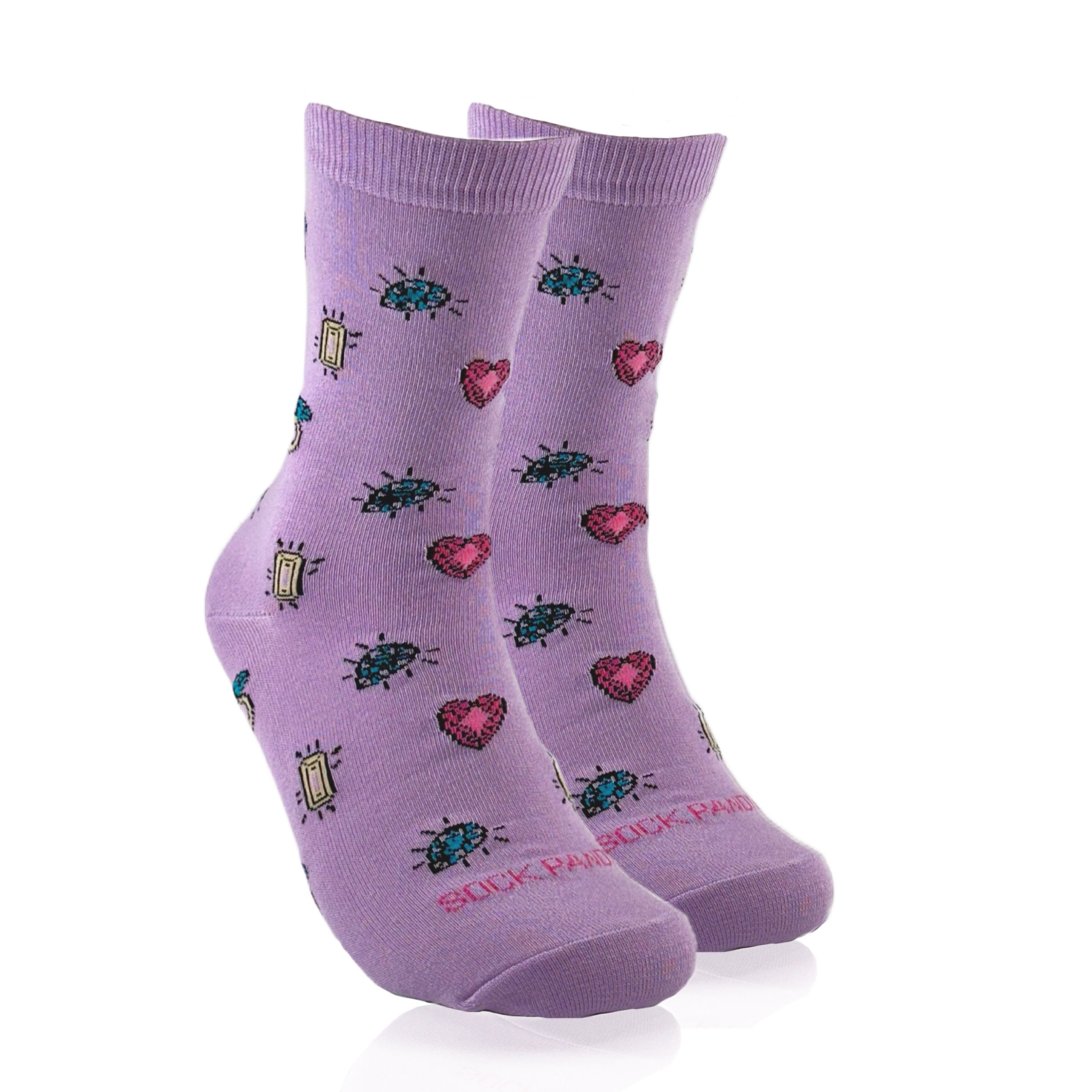 Love Heart and Jewels Socks from the Sock Panda (Adult Medium - Women's ...