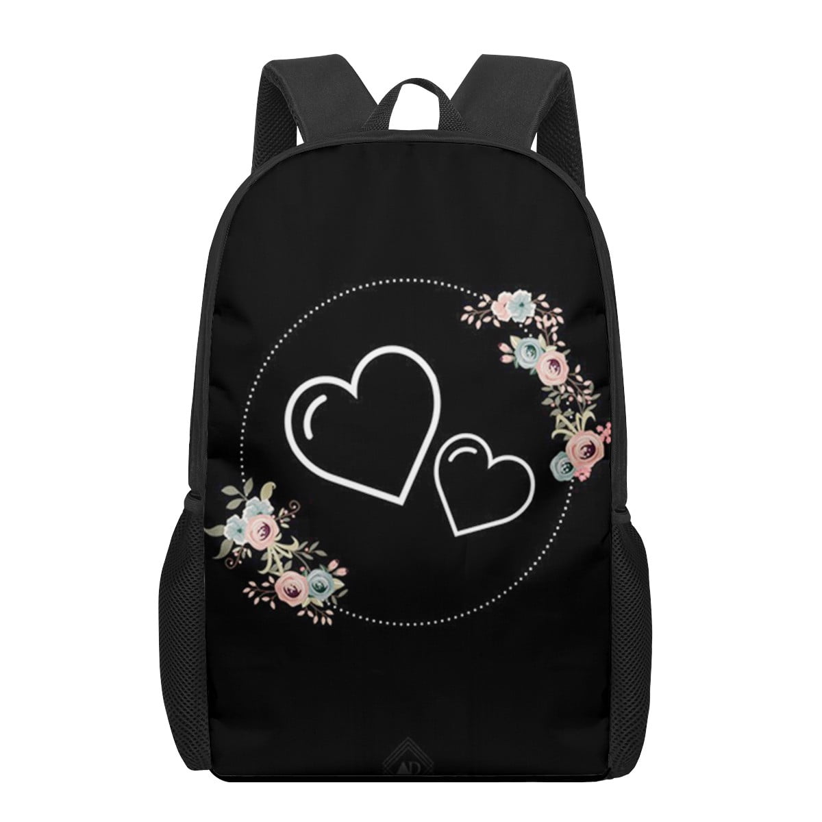 Love Heart colourful rose School Bags 3D Print Kids Backpack Schoolbags ...