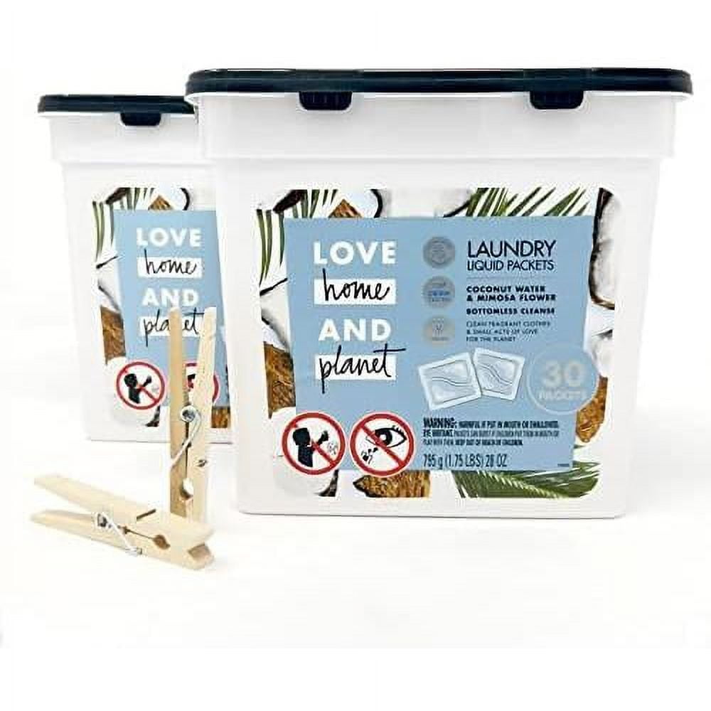 Love Home And Planet Coconut Water & Mimosa Flower Laundry Packets ...