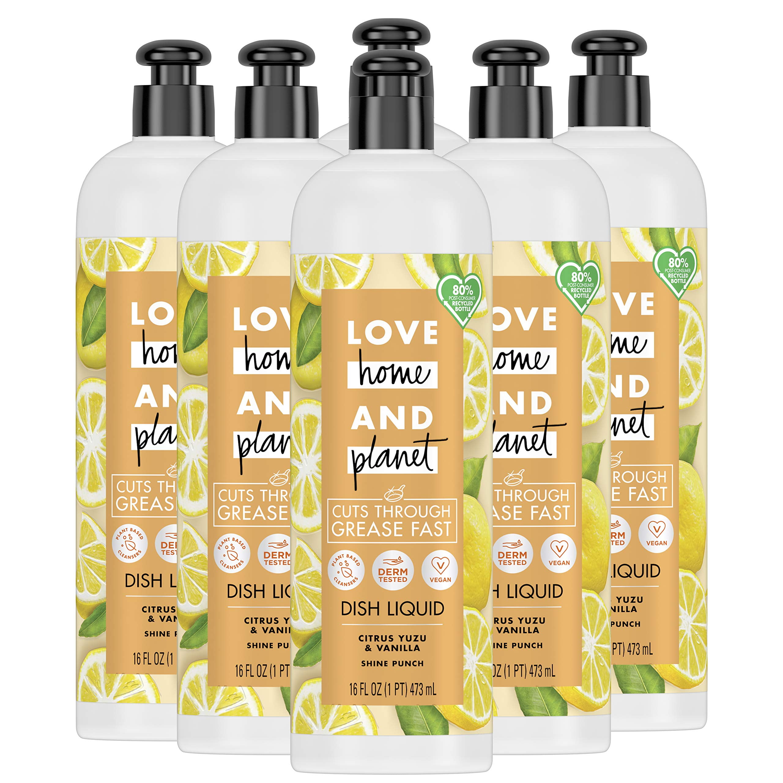 Love Home and Planet 16 oz. Citrus Yuzu & Vanilla Dish Liquid Soap (6 ...