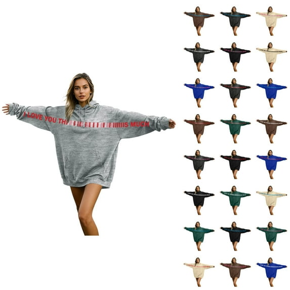 Love Hoodies for Men Women 2026 Fashion Long Sleeve Valentines I Love ...