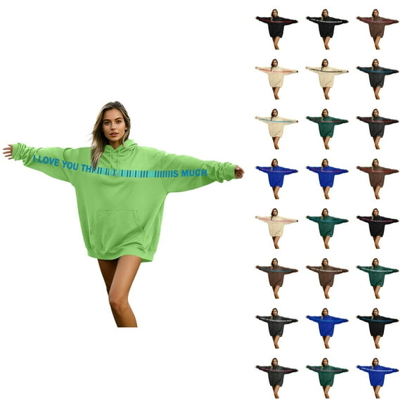 Love Hoodies for Men Women 2026 Fashion Long Sleeve Valentines I Love ...