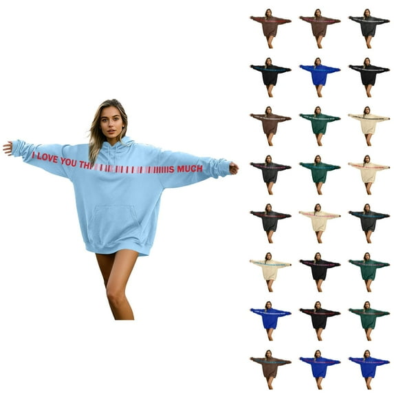 Love Hoodies for Men Women 2026 Fashion Long Sleeve Valentines I Love ...