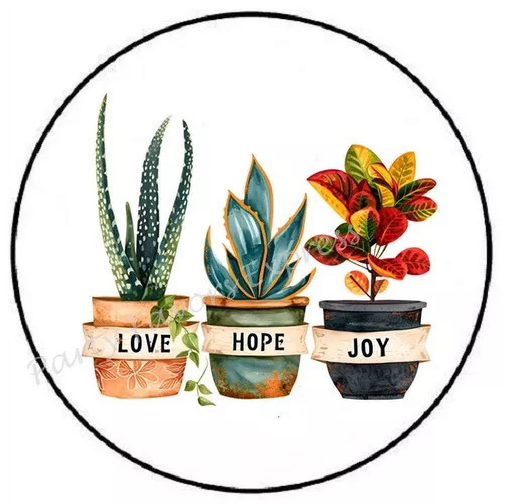 Love Hope Joy Plants Religious Sticker Party Favors Sticker Envelope ...