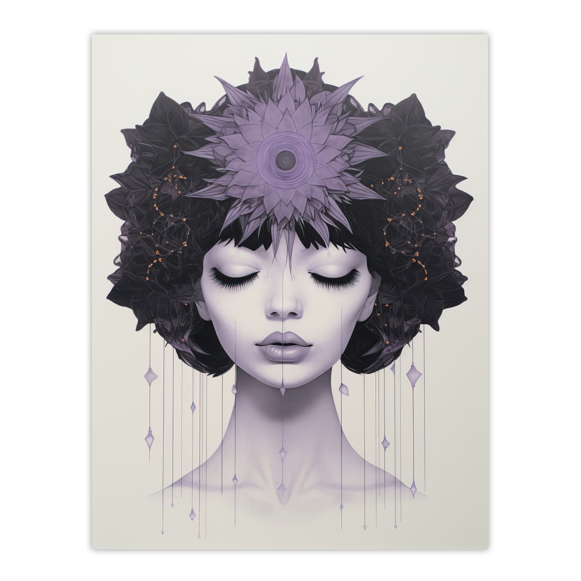 Love In Lavender Lilac Portrait Meditate Extra Large XL Wall Art Poster ...