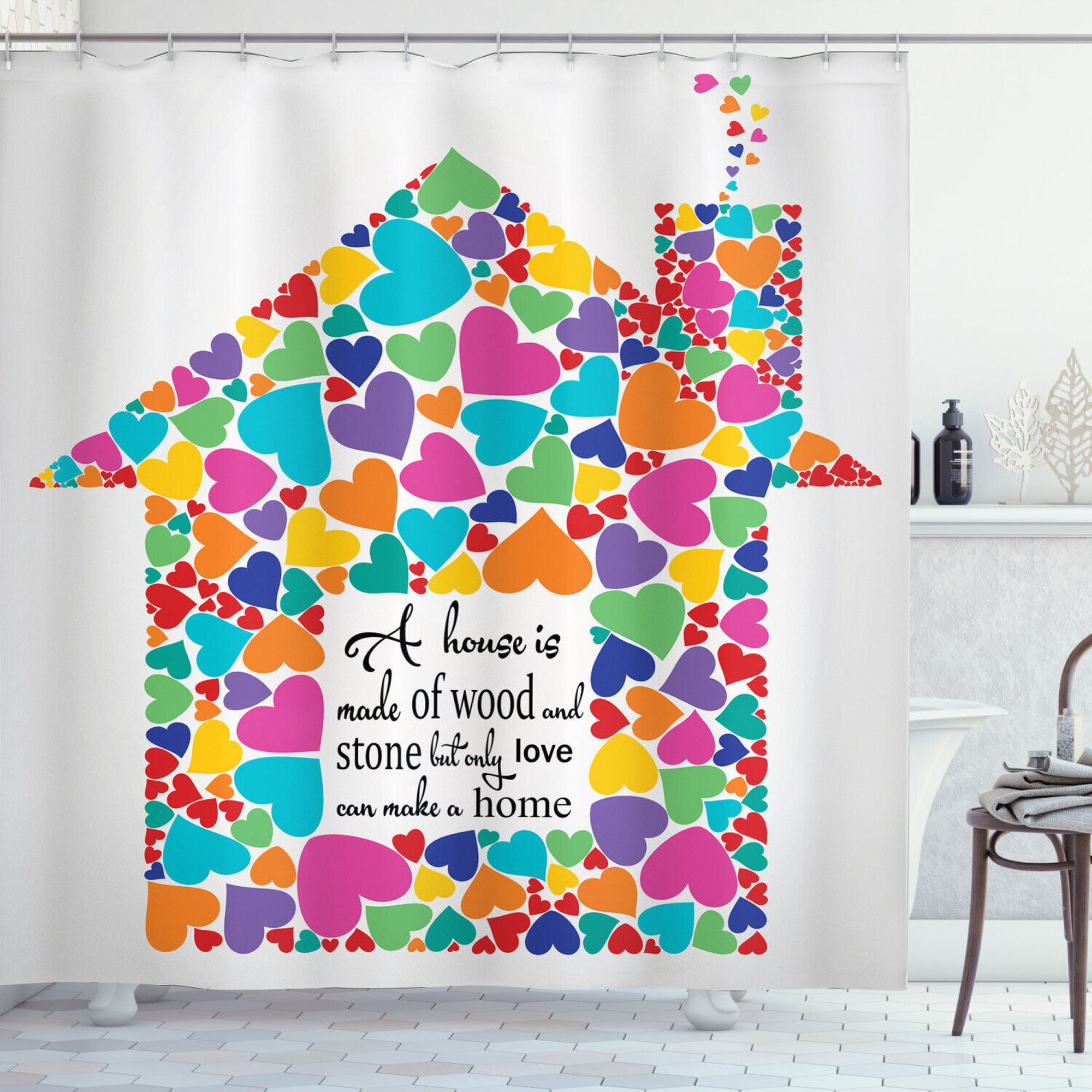 Love Inspired Quotes Shower Curtain Transform Your Bathroom With