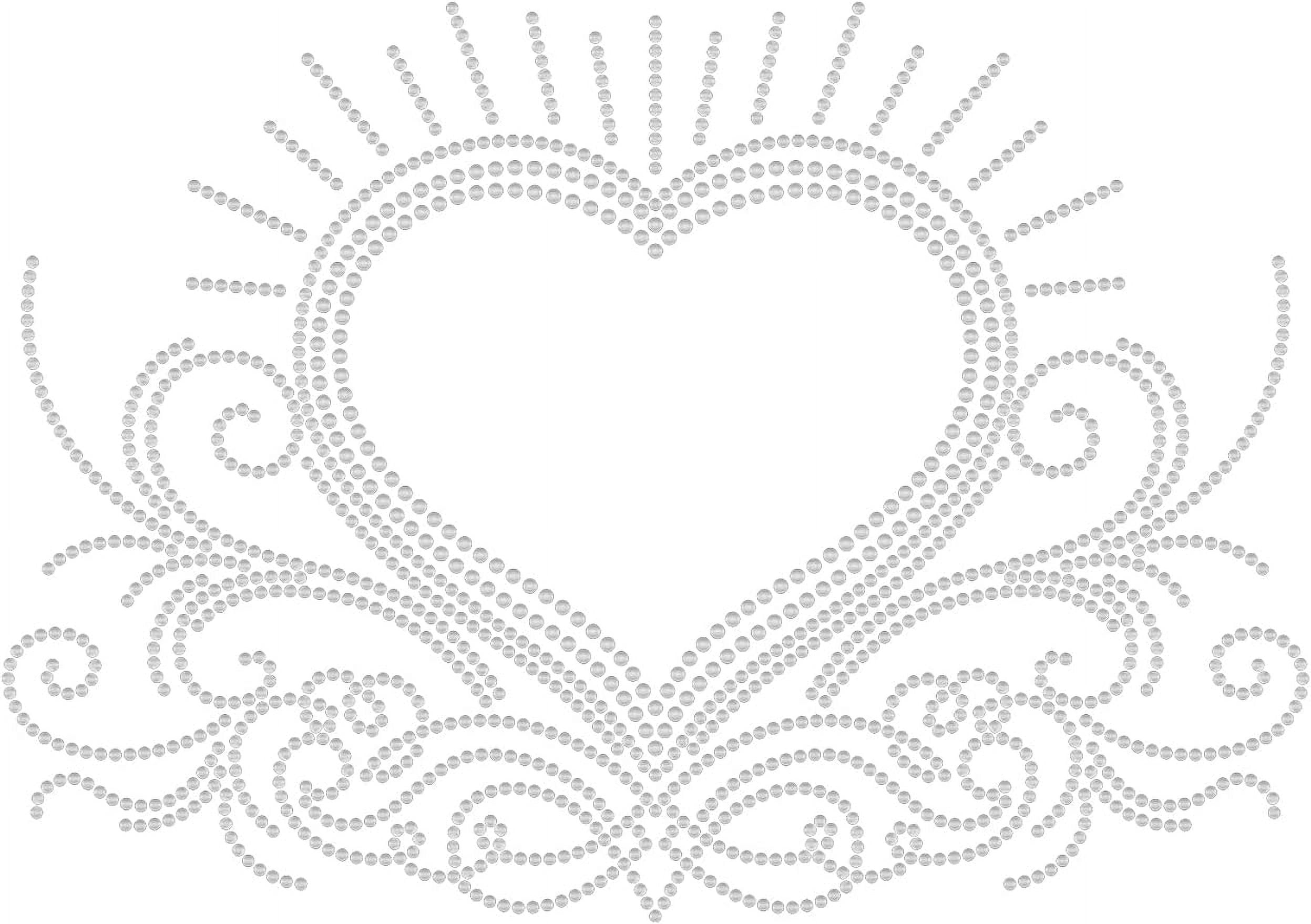 Love Iron on Rhinestone Heat Transfer European Retro Love Crystal ...
