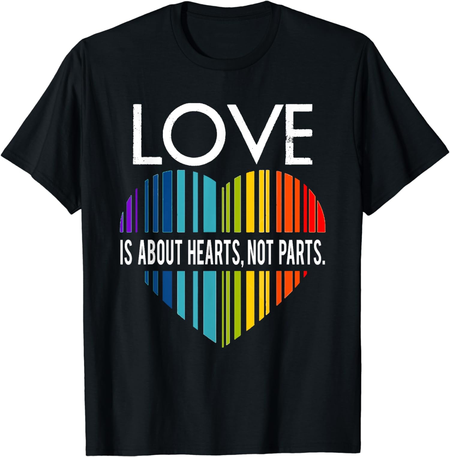 Love Is About Hearts Not Parts LGBT T Shirt - Walmart.com