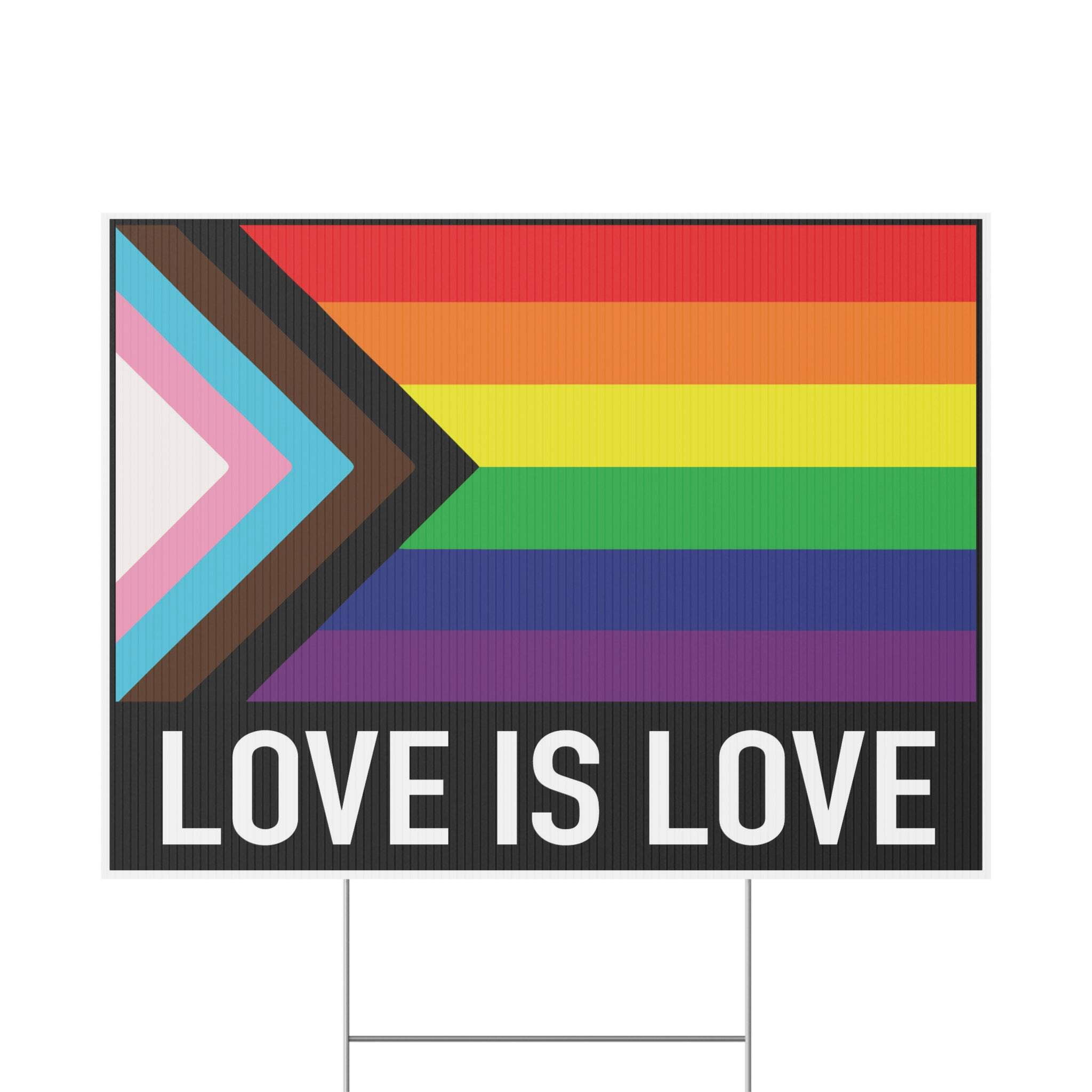 Love Is Love, v3, 18x12, 24x18, 36x24 inch Yard Sign (Outdoor ...